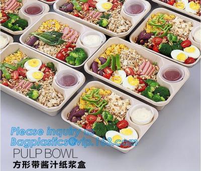중국 그릇, 사탕수수를 나릅니다 뚜껑, Compostable 사탕수수 사탕수수 찌지 조가비 음식 콘테이너 pac를 가진 간이 식품 콘테이너를 펄프화하십시오 판매용