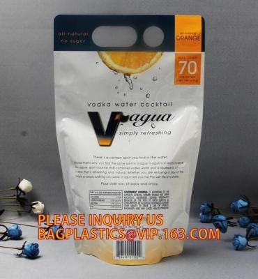 중국 주문 재사용할 수 있는 1L 2L 3L 신선한 주스 우유 주둥이는 손잡이, 벨브를 가진 상자에 있는 신선한 5L 분배기 과일 주스 부대로 자루에 넣습니다 판매용