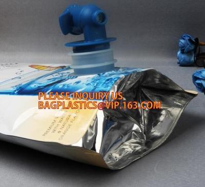 중국 주문 재사용할 수 있는 1L 2L 3L 신선한 주스 우유 주둥이는 손잡이, 벨브를 가진 상자에 있는 신선한 5L 분배기 과일 주스 부대로 자루에 넣습니다 판매용