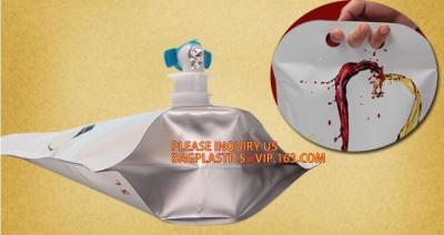 중국 주문 재사용할 수 있는 1L 2L 3L 신선한 주스 우유 주둥이는 손잡이, 벨브를 가진 상자에 있는 신선한 5L 분배기 과일 주스 부대로 자루에 넣습니다 판매용