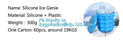 China el silicón de encargo de los genios del fabricante del cubo de hielo del silicón del cubo de hielo, fábrica del barware vende el silicón inflable i del champán de la cerveza del vino en venta