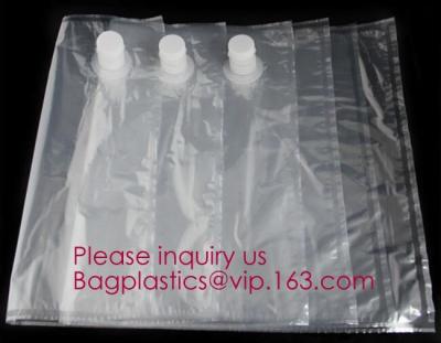 China Fertigen Sie das nachfüllbare Getränk 1.5L kundenspezifisch an, das leere Wein-Tasche in der Kasten-Zufuhr mit Tülle, Plastikventilwein 2L 3L 5L verpackt zu verkaufen