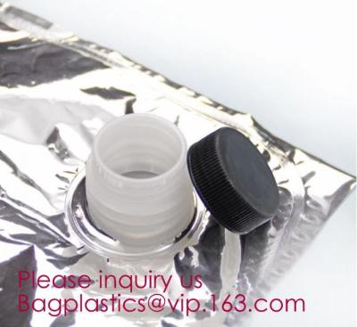 China Fertigen Sie das nachfüllbare Getränk 1.5L kundenspezifisch an, das leere Wein-Tasche in der Kasten-Zufuhr mit Tülle, Plastikventilwein 2L 3L 5L verpackt zu verkaufen