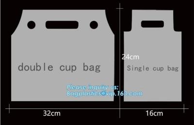 중국 100% 생물 분해성 컵은, 운반대를 마시는 HDPE 폴리에틸렌 플라스틱 커피 주스 컵 밖으로 가지고 갑니다 부대 차잔 차 Holde를 자루에 넣습니다 판매용
