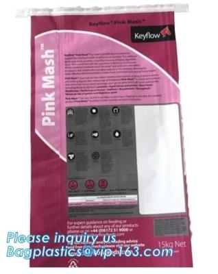 중국 길쌈한 20kg PP는 길쌈한 단일 회선 바닥 PP가 자루에 넣는 백색 LDPE/HDPE 안 종이 kraft, Kraft 종이 3 합성물 Ne를 박판으로 만들었습니다 판매용