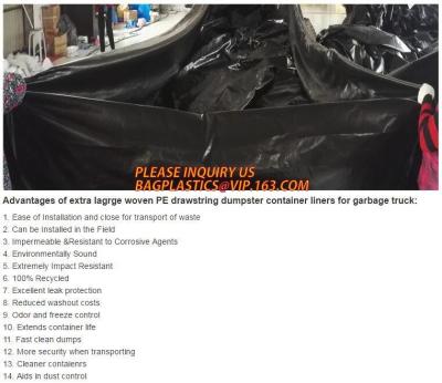 중국 PE Dumpster 콘테이너 졸라매는 끈 강선, 8개 밀 검정 열리는 최고 졸라매는 끈 Dumpster 콘테이너 강선, 폴리에틸렌이 복사합니다 판매용