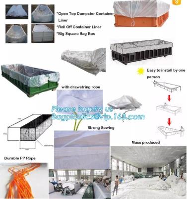 중국 여분 쓰레기 수거차, 40 야드 폴리에틸렌에 의하여 길쌈되는 졸라매는 끈 dumpst를 위한 lagrge에 의하여 길쌈되는 PE 졸라매는 끈 dumpster 콘테이너 강선 판매용
