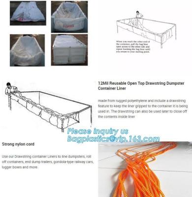 중국 폐기물 수송을 위한 20 야드 졸라매는 끈 검정 dumpster 콘테이너 강선은, 고품질 방수 대량 dumpster cont.를 줄무늬로 합니다 판매용