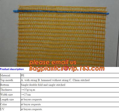 중국 PP는 야채 레노 메시 부대 색깔 raschel PP PE 메시 플라스틱 그물 부대 토마토 메시 부대, 농업 산업 사용을 그물로 잡습니다 판매용