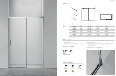 중국 알루미늄, 슬라이딩 도어, 욕실 샤워실, 총 회색 판매용