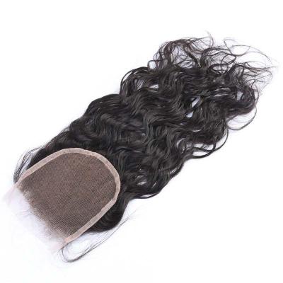 Chine Fermeture naturelle de dentelle de cheveux de vague/fermeture frontale de dentelle avec des cheveux de bébé à vendre