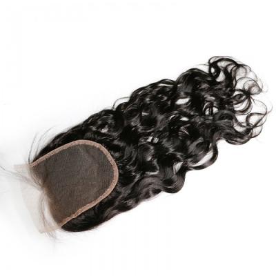 Chine Fermeture naturelle de dentelle de cheveux de vague/fermeture frontale de dentelle avec des cheveux de bébé à vendre