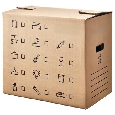 China Matt Glossy Foldable Moving Box 49cm Rigid Cardboard Boxes With Lids for sale