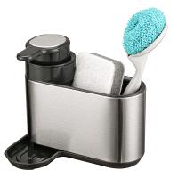 Quality Kitchen Sink Tidy Caddy Sink Organizer With Sponge Holder Stainless Steel for sale
