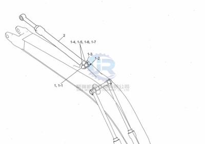Cina Cilindro di Hydraulic Parts Arm dell'escavatore YN01V00175F1 per SK200-8 SK210LC-8 in vendita