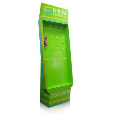 China Exhibición con 16 ganchos plásticos para la comida, posición FSDU de la cartulina de Pegboard para la promoción de las tiendas en venta