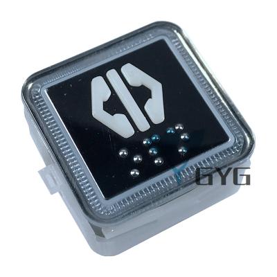 Cina QUADRATO APERTO 36.5mm DC12V/24V del BOTTONE della PORTA dell'ELEVATORE di ACCIAIO INOSSIDABILE DUE RIVESTIMENTI di INCANDESCENZA in vendita