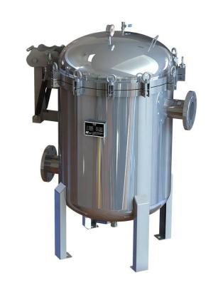 中国 62KG 重量 調整可能な入口/出口接続付きのモジュール式SSバッグフィルターハウジング 販売のため