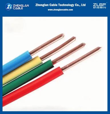 China H07V-U 빌딩 주택 전기 와이어 PVC 고립 구리 단일 코어 450/750V CU/PVC 10mm2 IEC 60227-1 for sale