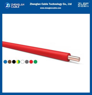 중국 H07V-U 빌딩 주택 전기 와이어 PVC 고립 구리 단일 코어 450/750V CU/PVC 10mm2 IEC 60227-1 판매용