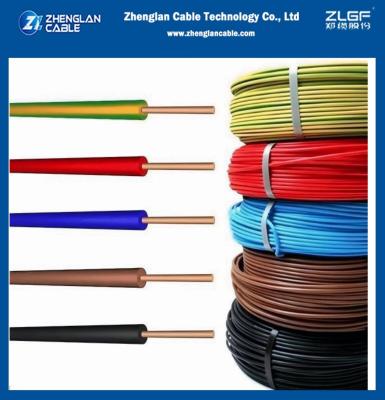 중국 H07V-U 빌딩 주택 전기 와이어 PVC 고립 구리 단일 코어 450/750V CU/PVC 10mm2 IEC 60227-1 판매용