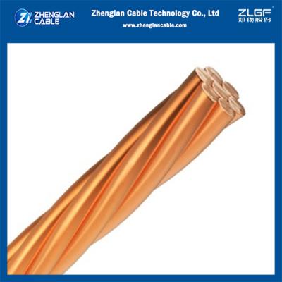 China 99.99% Purity Bare Copper Conductor 29 mm² for Grounding Use NFC 34-110 Copper Grounding Wire for sale