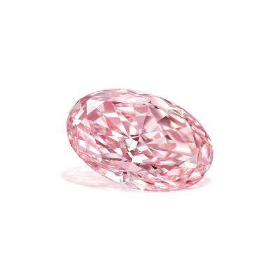 China Sakura Rosa Ovalform Laborgewachsener Diamanten Fancy Pink VVS-VS IGI Zertifizierter CVD Farbiger Diamant zu verkaufen