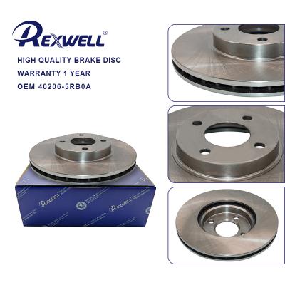 China 40206-5RB0A Rexwell Front Brake Disc Rotor for Nissan Kicks for sale