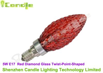 Cina Forma di vetro C35 di torsione delle luci 5W della candela della lampadina del lume LED del diamante rosso più alta in vendita