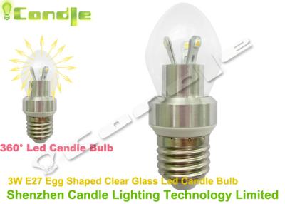 Cina L'alto lume di vetro trasparente ha condotto la candela 2400k delle lampadine ovale per il ristorante in vendita