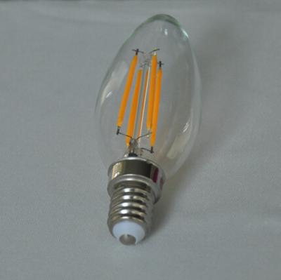 Cina lampadine del filamento di 4W E14 LED con alta efficienza luminosa per illuminazione dell'interno in vendita