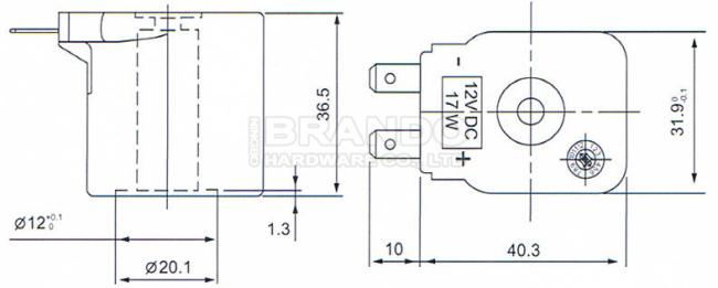 12VDC 17W Solenoid Coil For Tomasetto Lovato LPG CNG Reducer Multivalve 0