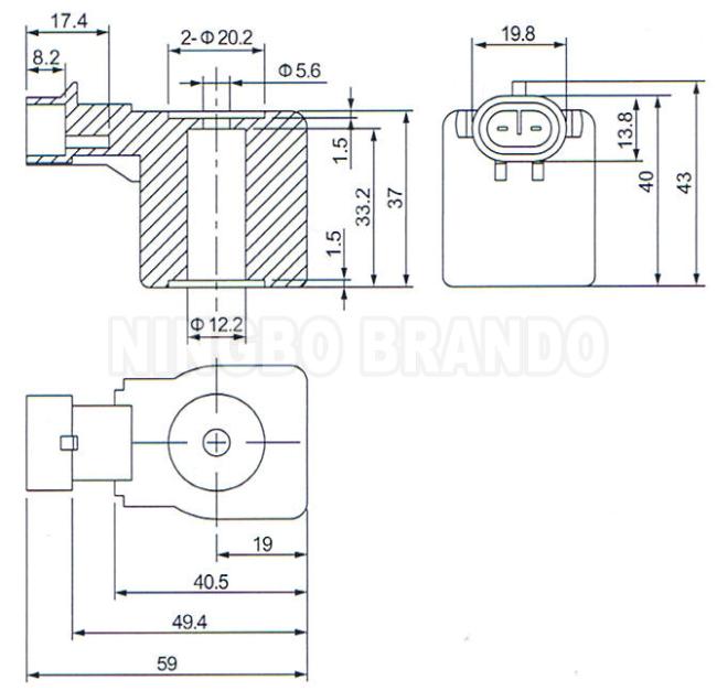 12VDC 13W 15.5W 17W Solenoid Coil For LOVATO LPG CNG Reducer 0