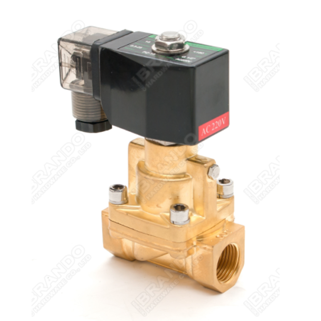 2L-10 3/8'' Steam Brass Solenoid Valve 2 Way Normally Closed 24V 220V 4