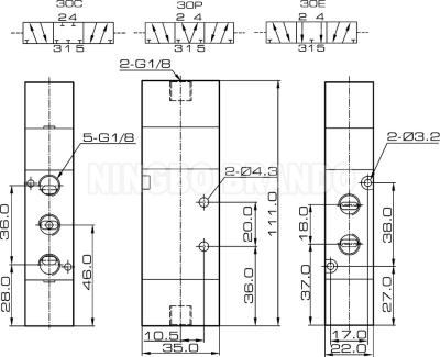 中国 4A230C-06 4A230E-06 4A230P-06 パネウマティックエア・パイロット・バルブ 1/8" 販売のため