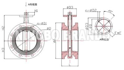 中国 DN40~DN1200 脱頭式双フロングバタフライバル 鋳鉄 販売のため
