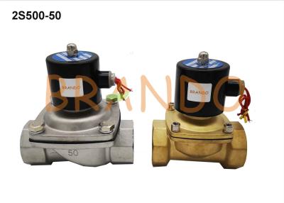 China G2'' SS Two Ways Electric Water Solenoid Valve DC12V DC24V AC24V AC110V for sale