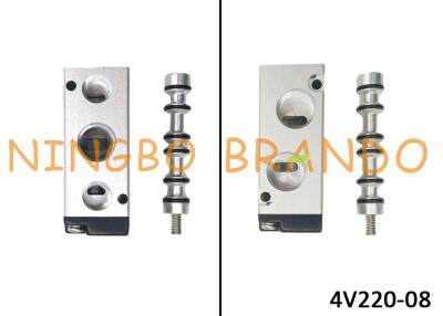 중국 AirTAC 유형 5/2 방법 1/4" 4V210-08 압축 공기를 넣은 공기 자동화를 위한 단 하나 전압 통제 솔레노이드 벨브 DC 24V 판매용