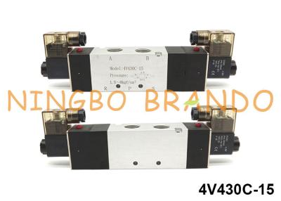 중국 아이르타크 종류 5 입장 3 방법 1/2 " PT NPT BSPT 4V430C-15 방향 조종 공압 솔레노이드 밸브 판매용