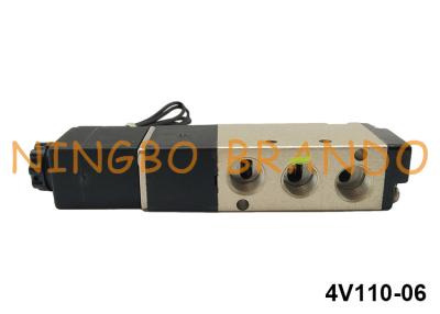 중국 1/8 " NPT 4V110-06 아이르타크 종류 공압 솔레노이드 밸브 5/2 방식 24VDC 판매용