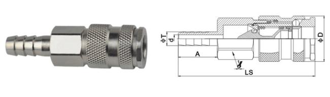 Convenient Pneumatic Quick Disconnect Couplings LSQ-25 Rectus 25KA In Brass 4