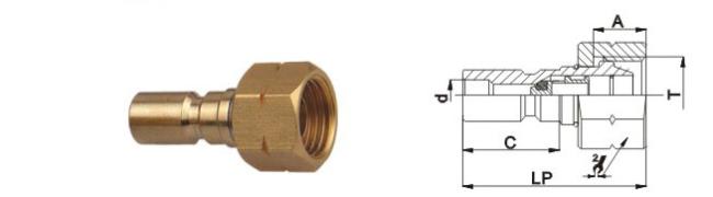 Flexible Durable Brass Quick Release Coupling LSQ-CC Use For Shipping Building 10