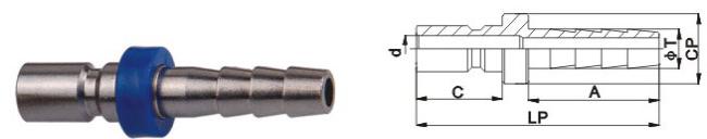Flexible Durable Brass Quick Release Coupling LSQ-CC Use For Shipping Building 9