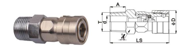 Flexible Durable Brass Quick Release Coupling LSQ-CC Use For Shipping Building 12