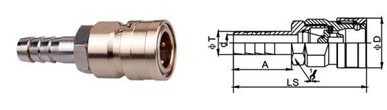 Flexible Durable Brass Quick Release Coupling LSQ-CC Use For Shipping Building 2