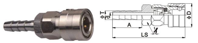 Flexible Durable Brass Quick Release Coupling LSQ-CC Use For Shipping Building 11