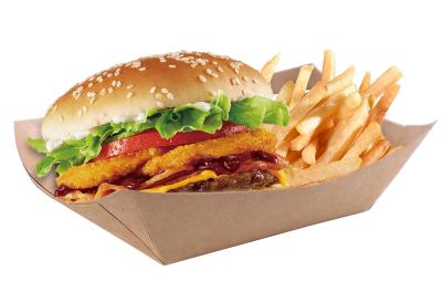 China O barco dá forma a Fried Compostable Takeaway Containers impermeável à venda