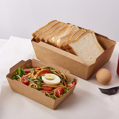 Cina Scatola di imballaggio per alimenti della carta kraft con il chiaro coperchio dell'ANIMALE DOMESTICO per insalata, forno in vendita