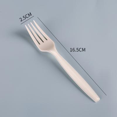 Cina coltelleria di legno della forcella concimabile sostenibile di PLA dell'amido di mais 5.6inch in vendita