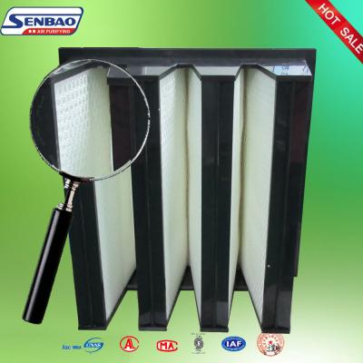 China F5-F9 Fiberglass Media V Bank Filters Absolute Banks Air Filters for sale